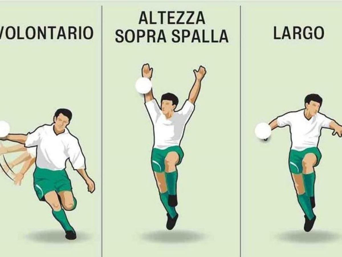 Che cosa dice il regolamento sui falli di mano: i dettagli degli articoli