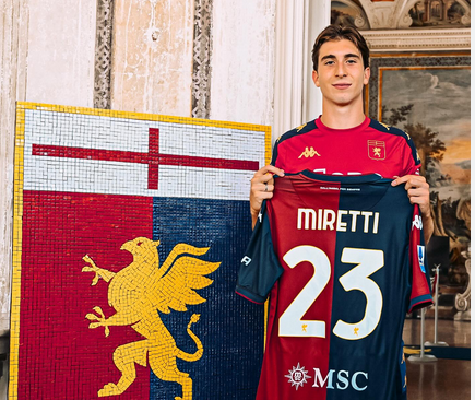 Genoa, ufficiale l'arrivo di Fabio Miretti